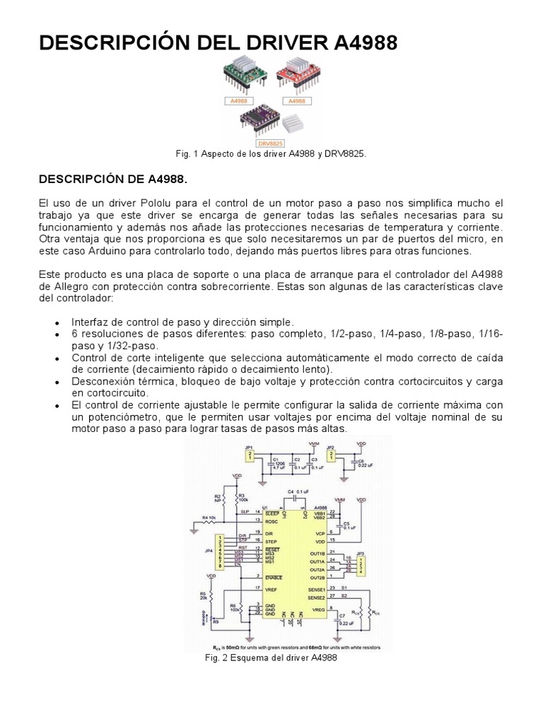 Controlador A4988 para Motores Paso a Paso | PDF | Fuente de ...