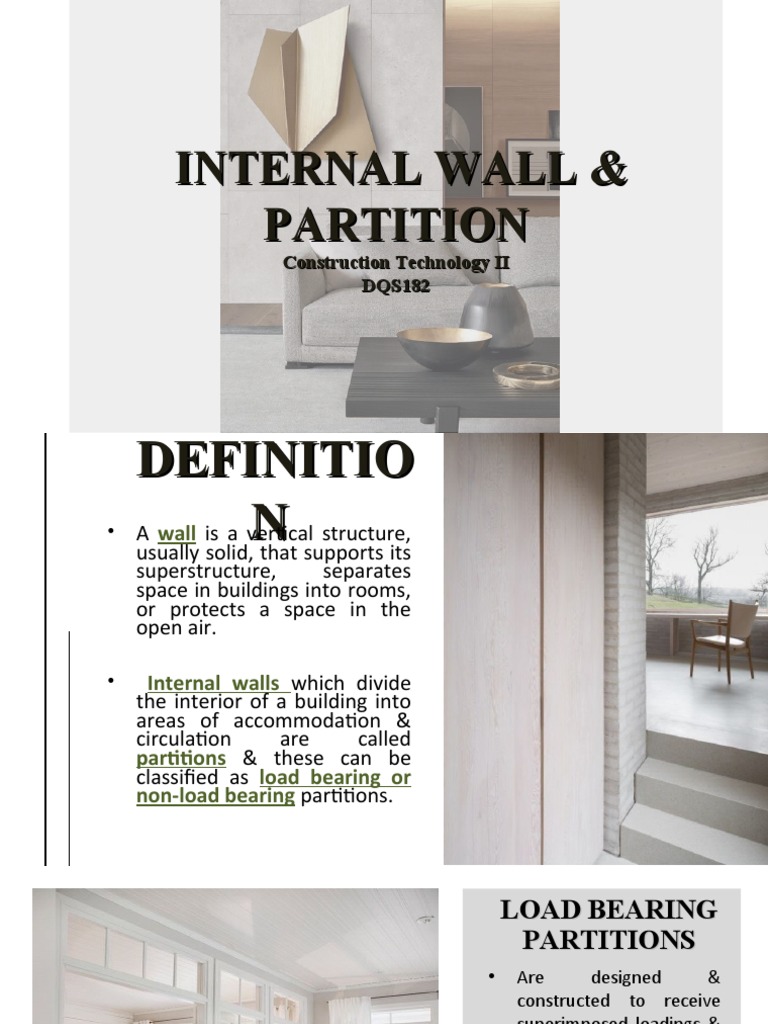 3.0 Internal Wall & Partition | PDF | Framing (Construction) | Wall