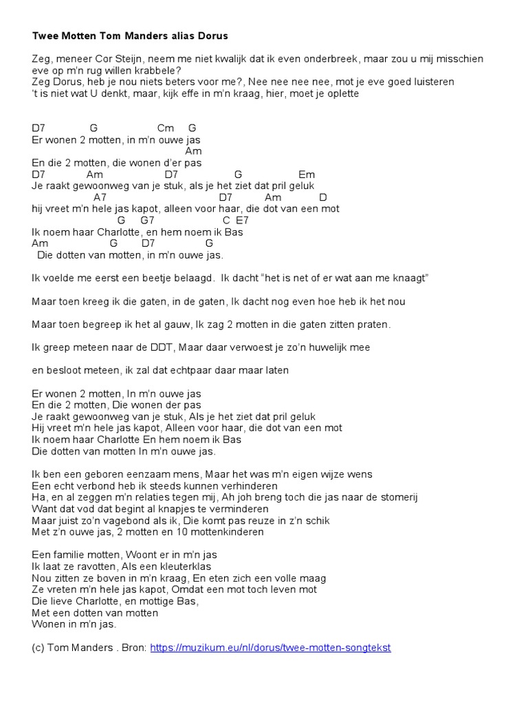 Twee Motten Tom Manders Alias Dorus | PDF
