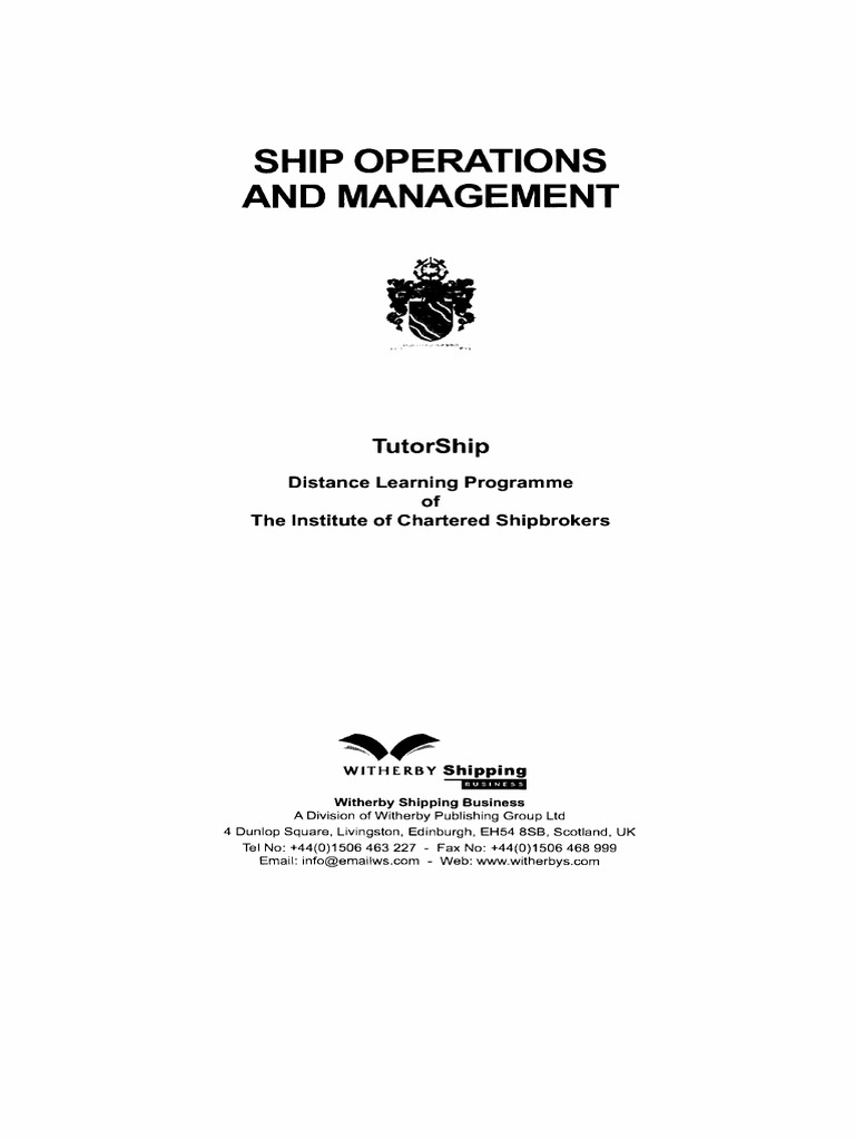 Ship Operations and Management | PDF | Insurance | Ships