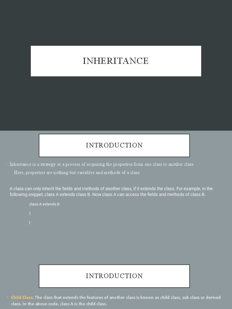 Inheritance Pdf Inheritance Object Oriented Programming Class Computer Programming