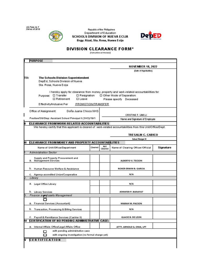 Division Clearance | PDF