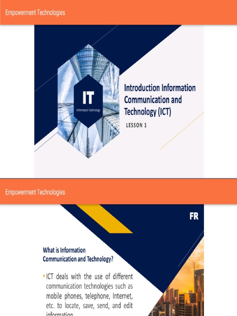 Introduction To ICT | PDF