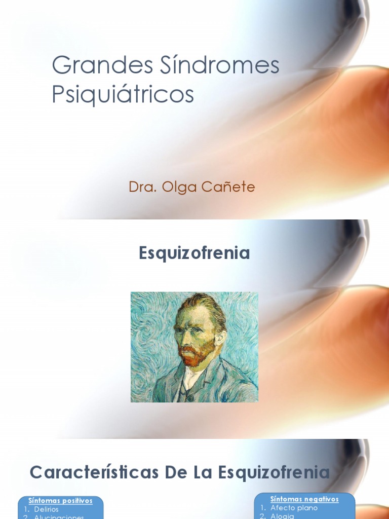 Grandes Síndromes Psiquiátricos Unidad 8 | PDF | Esquizofrenia | Manía