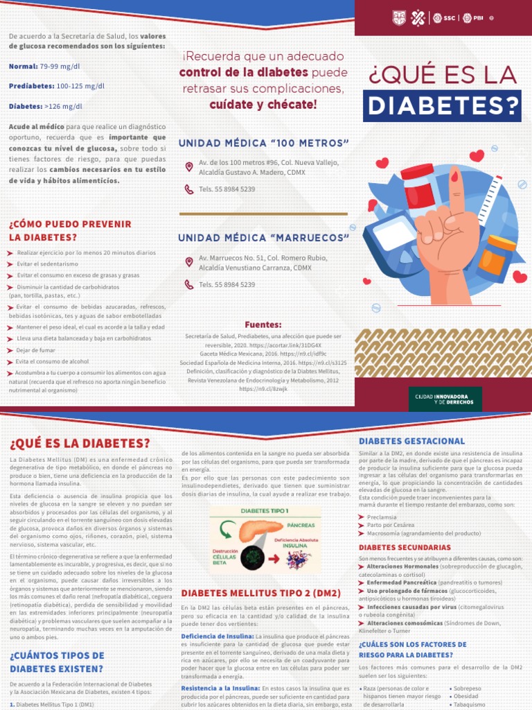 Triptico-Diabetes Información | PDF