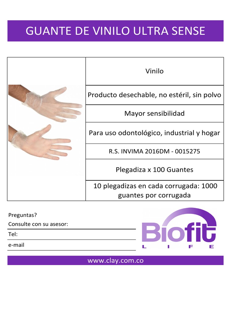 Ficha Tecnica Vinilo Guante | PDF
