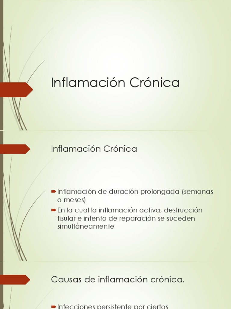 Causas y Efectos de la Inflamación Crónica | PDF | Inflamación | Curación