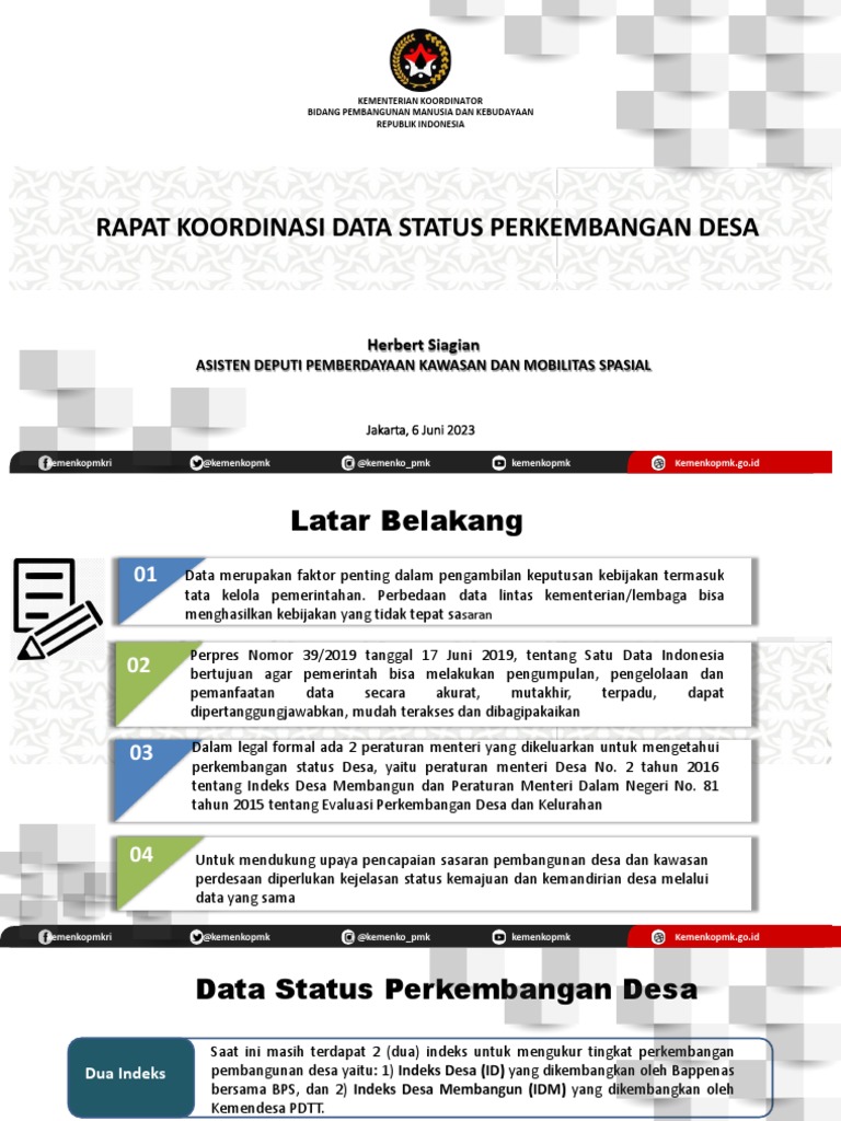 Paparan Rakor Indeks Desa | PDF