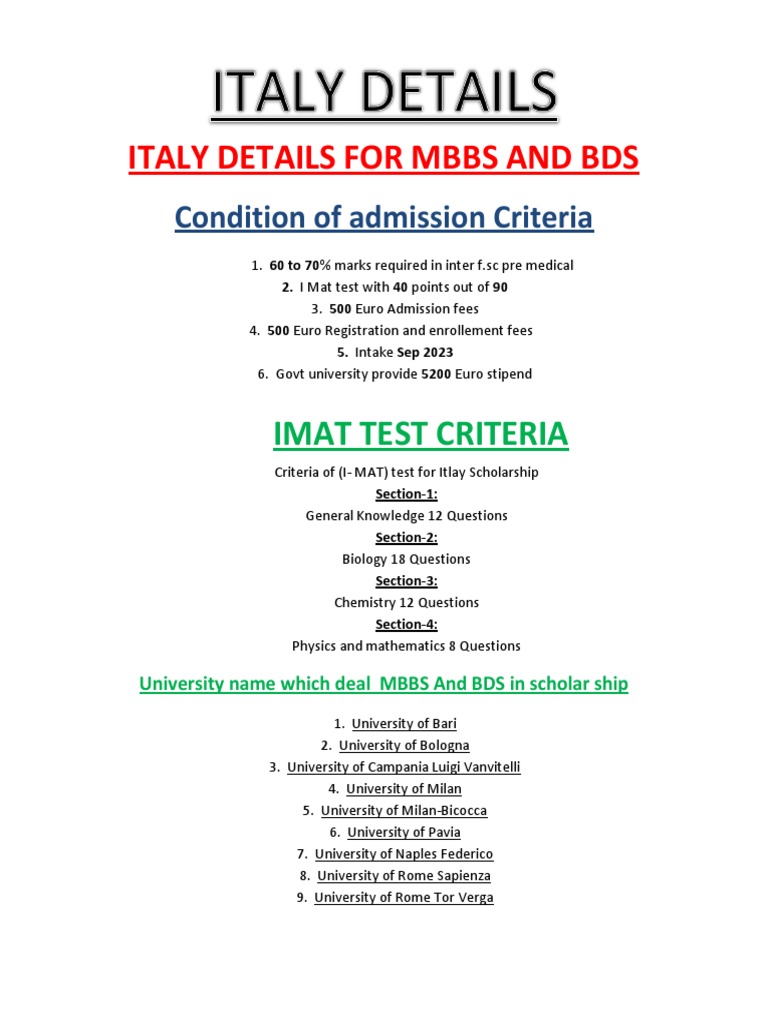Italy University | PDF | Science | Science Education