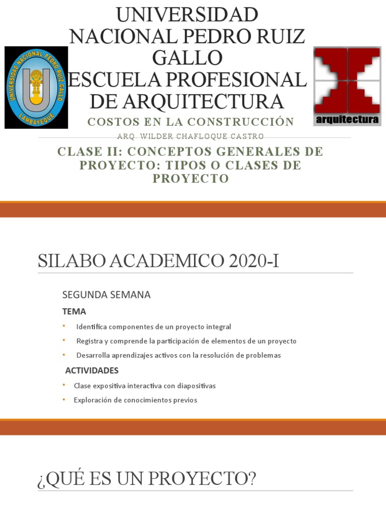 Clase 2 Conceptos Generales de Proyectos y Clases de Proyectos | PDF Clase 2 Conceptos Generales de Proyectos y Clases de Proyectos | PDF