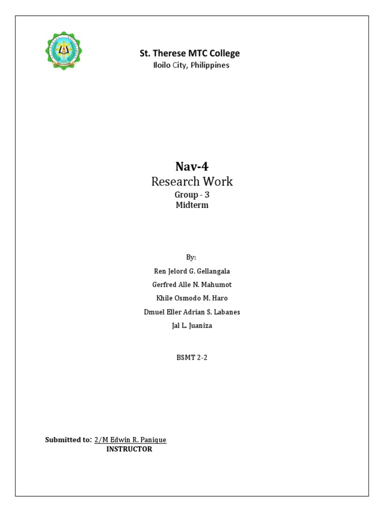 NAV 4 Research Work Midterm G 3 | PDF | Navigation | Horizon