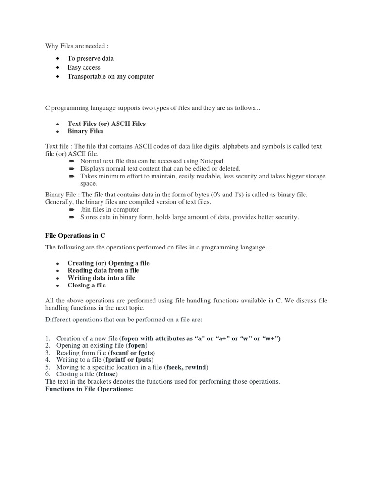 Unit 5 Basics of File Handling | Download Free PDF | Computer File | Text File
