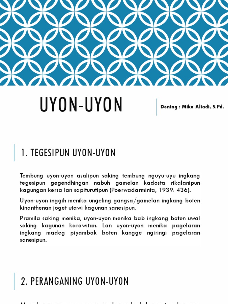 Materi Uyon-Uyon 121014 | PDF