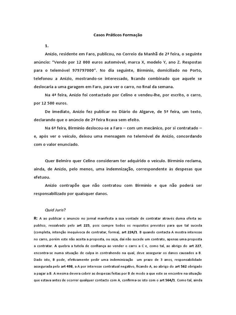 Casos Praticos TGDC 1 | PDF