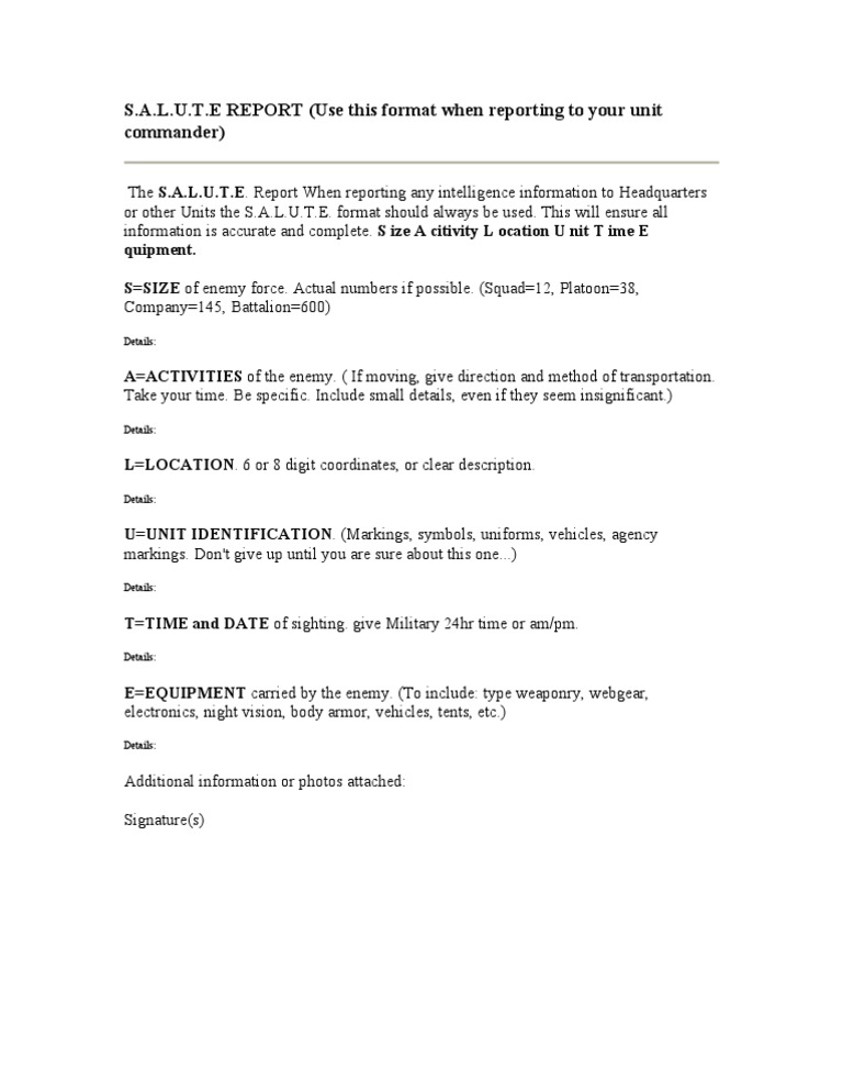 Salute Report | PDF | History