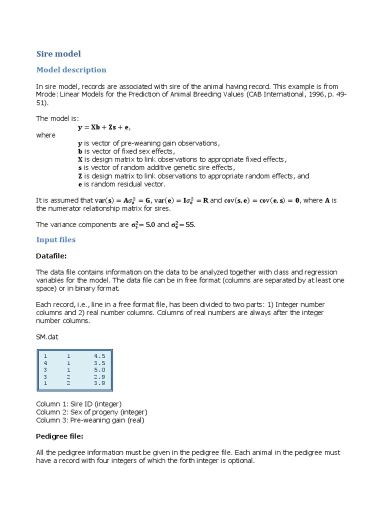 Sire Model | PDF | Teaching Methods & Materials