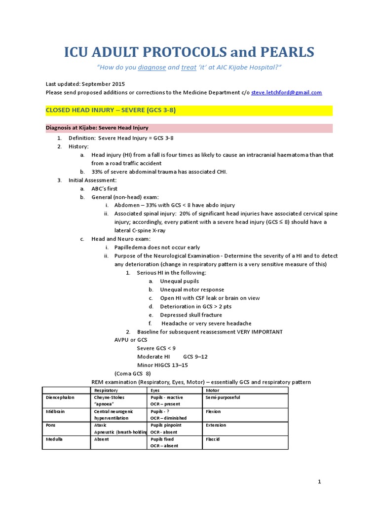 Copy of Kijabe ICU Guidelines | PDF
