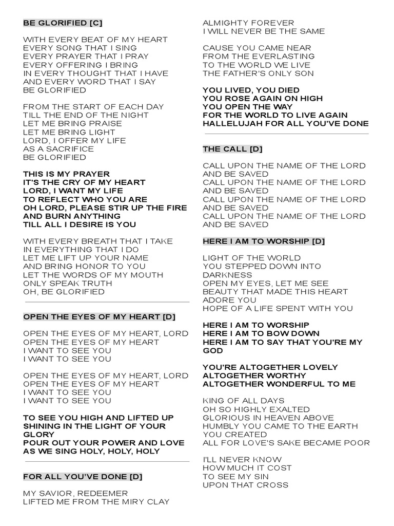 Praise & Worship | PDF | Glory (Religion) | Religious Belief And Doctrine