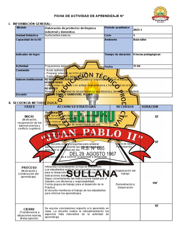 Taller de Surfactantes Básicos | PDF | Evaluación | Aprendizaje