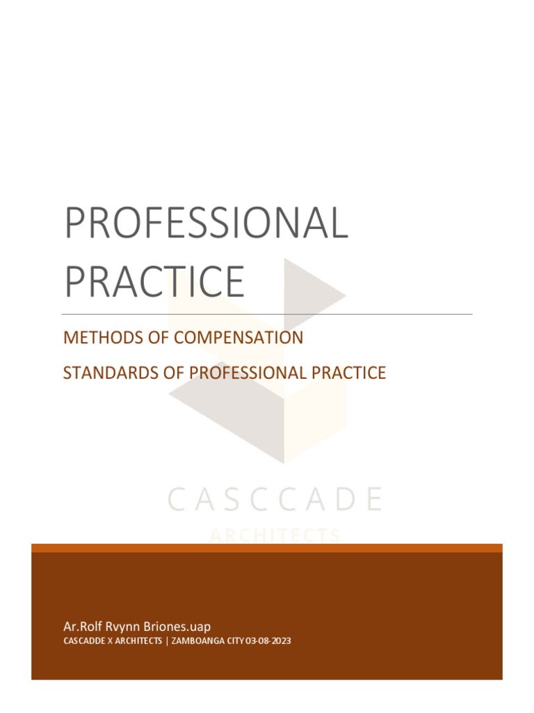 Methods of Compensation and SPP | PDF | Architect | Cost