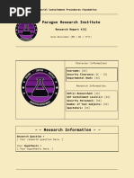 Enhanced SCP Document Template | PDF