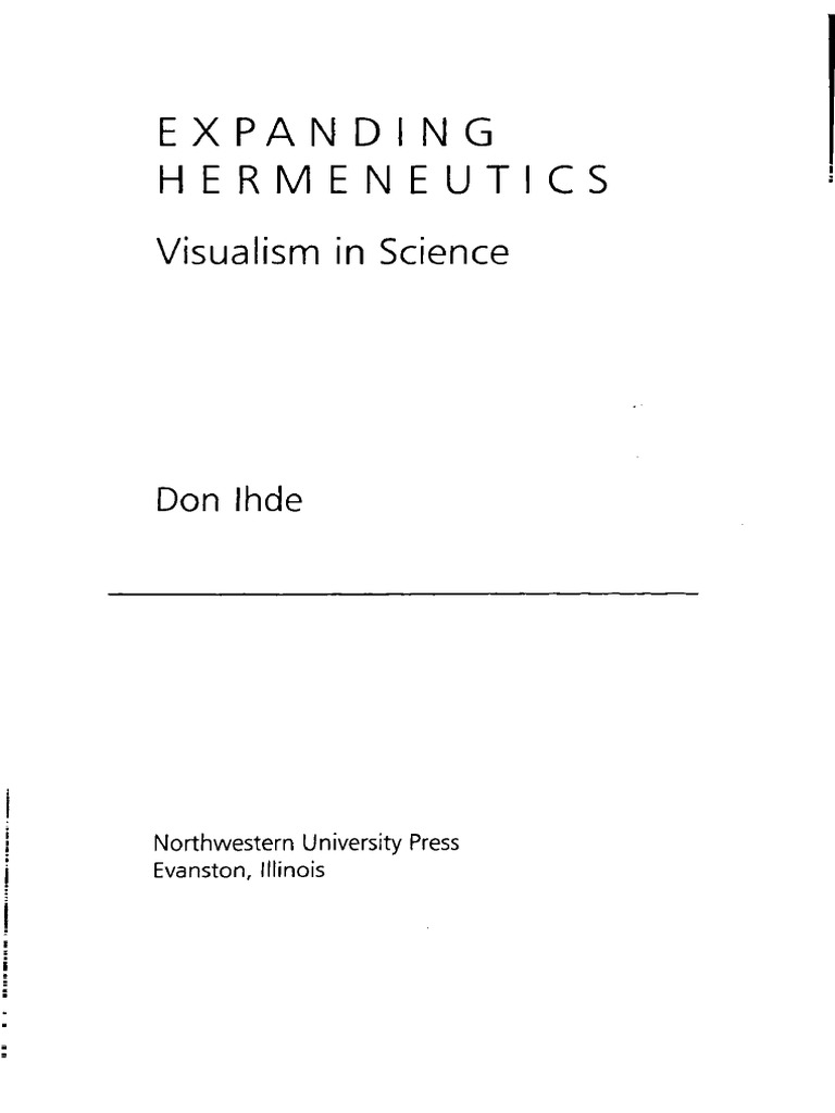 Expanding Hermeneutics - Visualism in Science | PDF