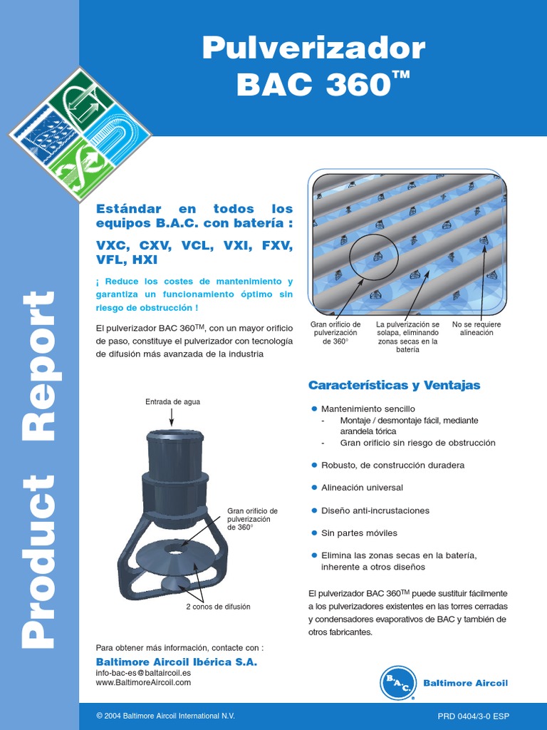 BAC - VXC - Pulverizador | PDF | Ciencias fisicas