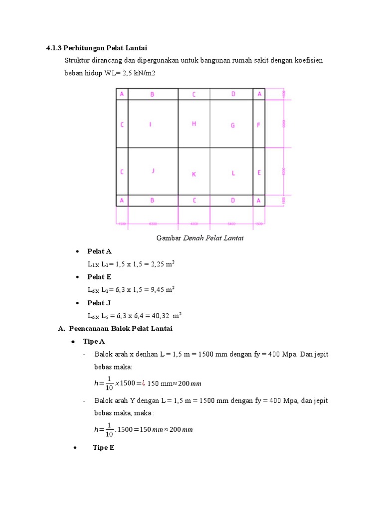 Bab 4 Perhitungan Plat Lantai | PDF