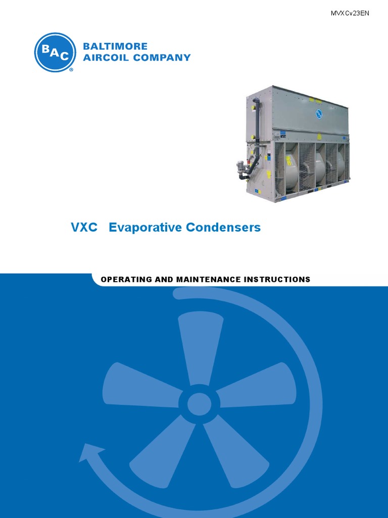 BAC VXC Evaporative Condenser Guide | PDF | Water Treatment | Valve