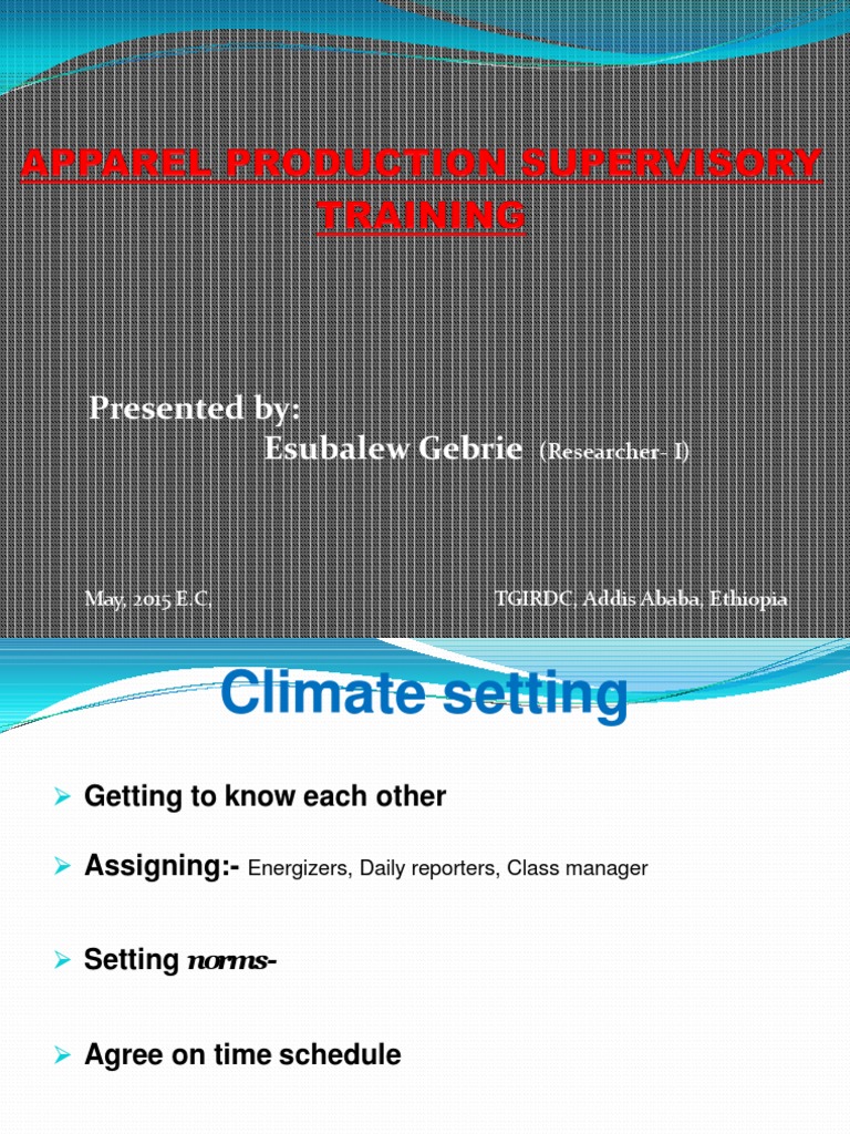 Apparel Production Supervisory Training-Customized | PDF | Seam (Sewing ...