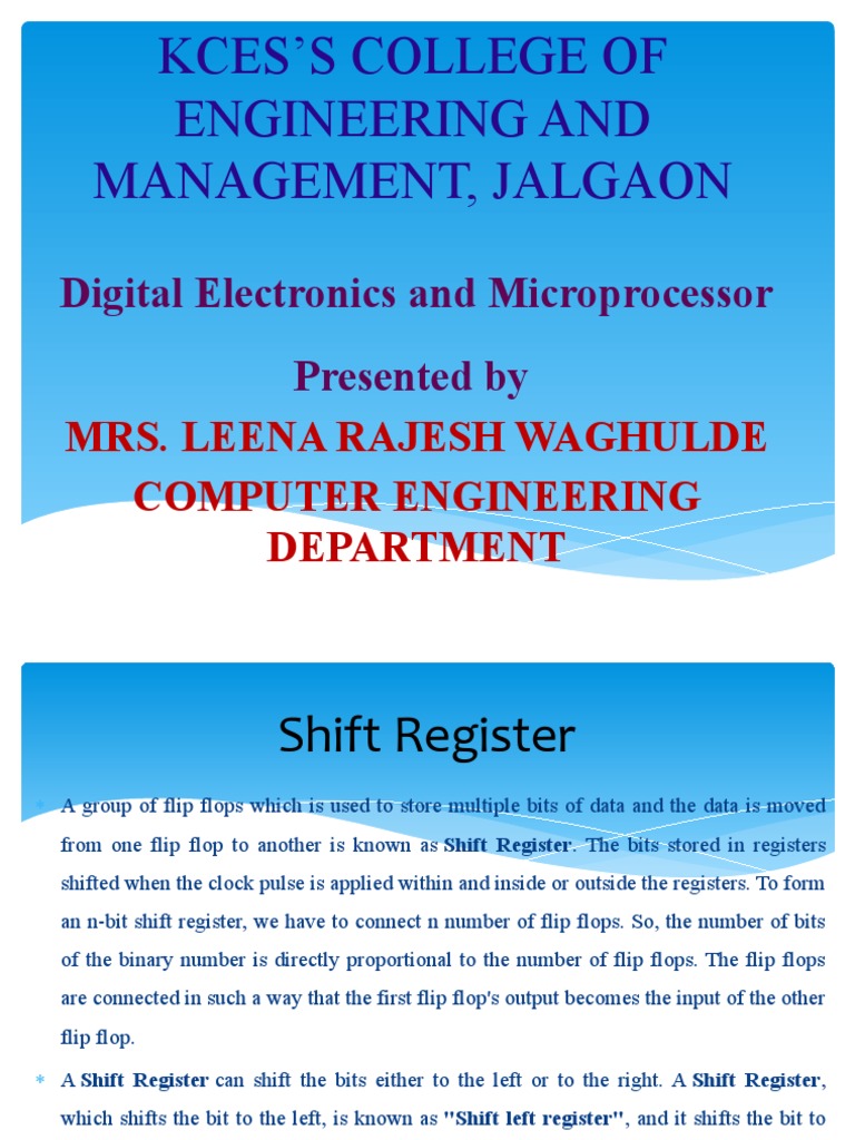 Shift Register | PDF | Computing | Computer Engineering