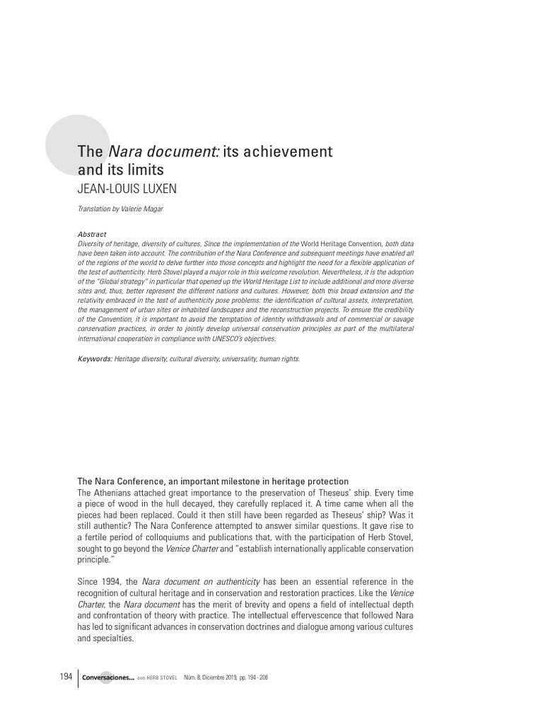 The NARA Document Achievement and Its Limits | PDF | Cultural Heritage