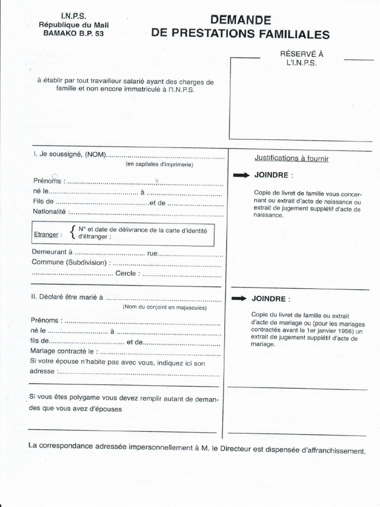 Demande de Prestation | PDF