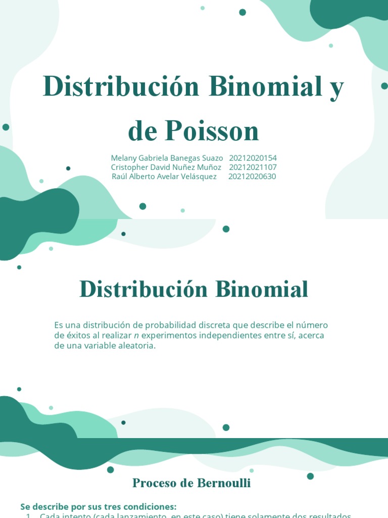 Distribucion Binomial y de Poisson | PDF | Distribución de veneno | Enseñanza de matemática