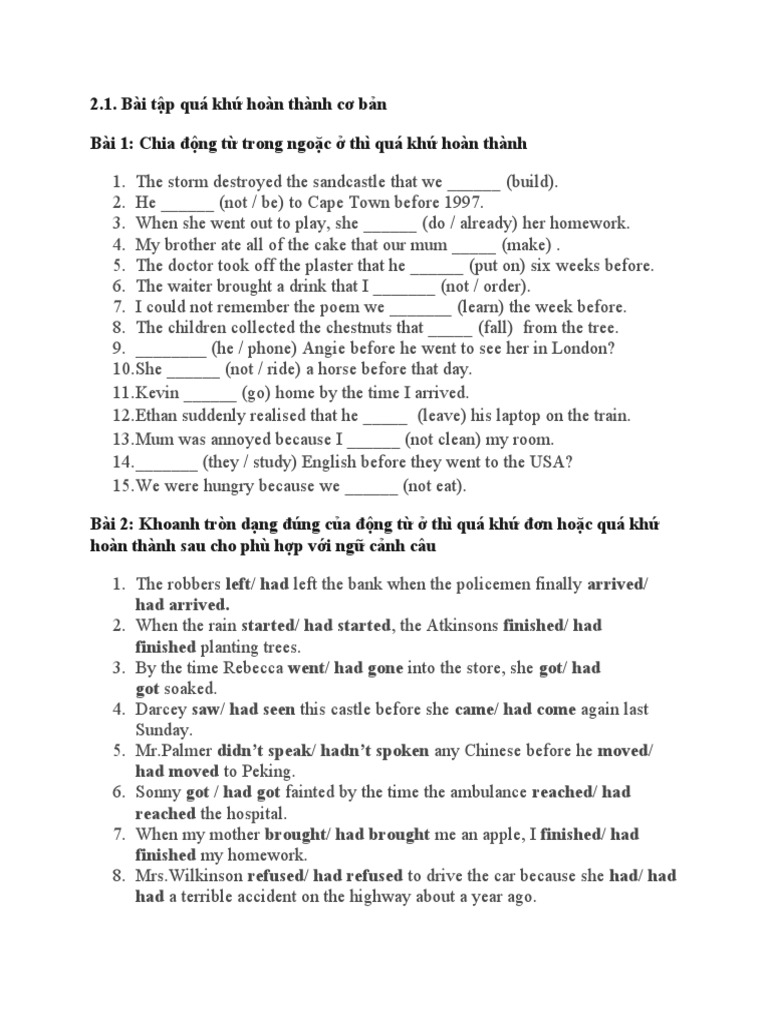 Lesson 1 - Exercises | PDF | Vietnam