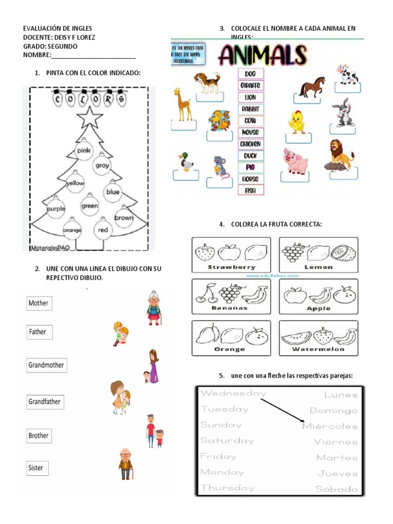 Evaluación de Ingles | PDF Evaluación de Ingles | PDF