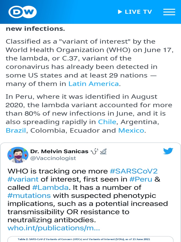 Lambda Variant Surge in Latin America | PDF | Self-Improvement