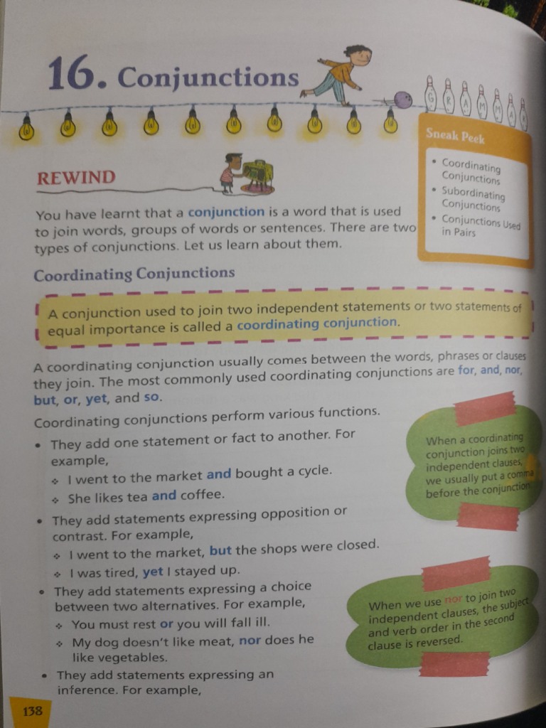 Conjunctions Class 8 Book PDF | PDF | Syntax | Linguistics