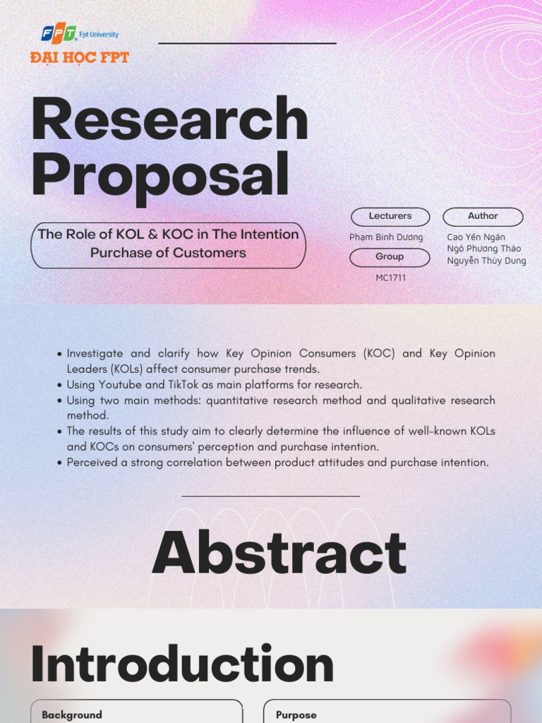KOL & KOC Impact on Purchase Intentions | PDF | Attitude (Psychology ...