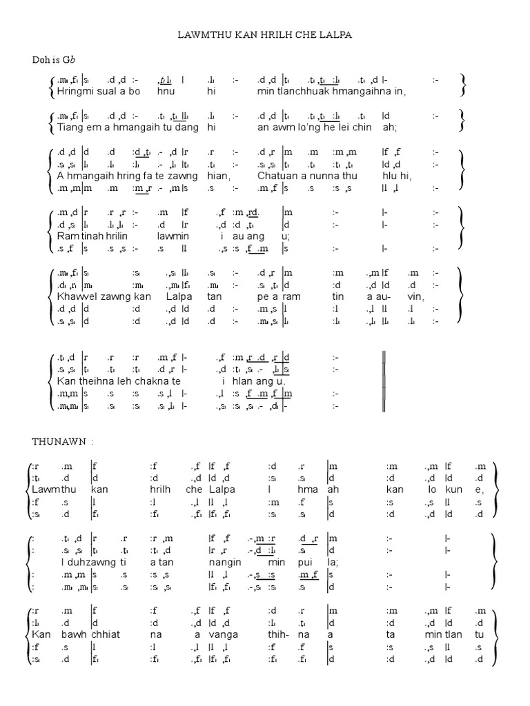 Lawmthu Kan Hrilh Che Lalpa | PDF | Language Arts & Discipline ...