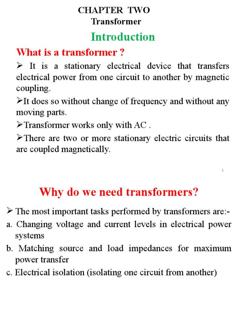 Chapter 2 (Transformer) | PDF