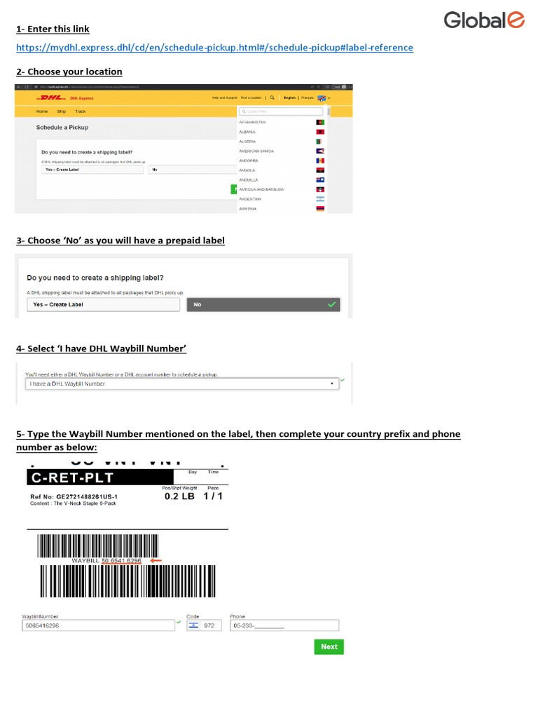 DHL Return Instructions | PDF