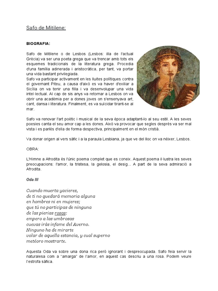 Safo de Mitilene I Jonh Donne | PDF