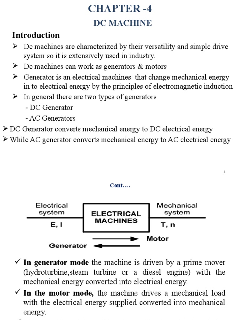 Chapter 4 (DC Machine) | PDF | Electric Motor | Electromagnetic Induction
