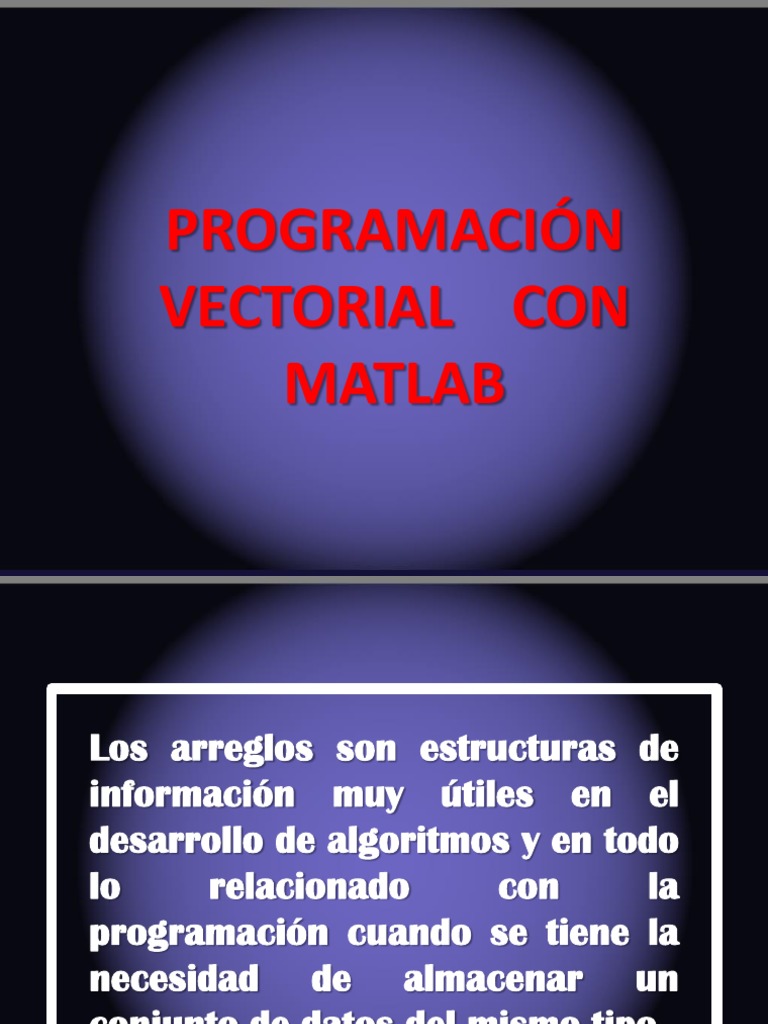 1 - Programacion Vectorial | PDF