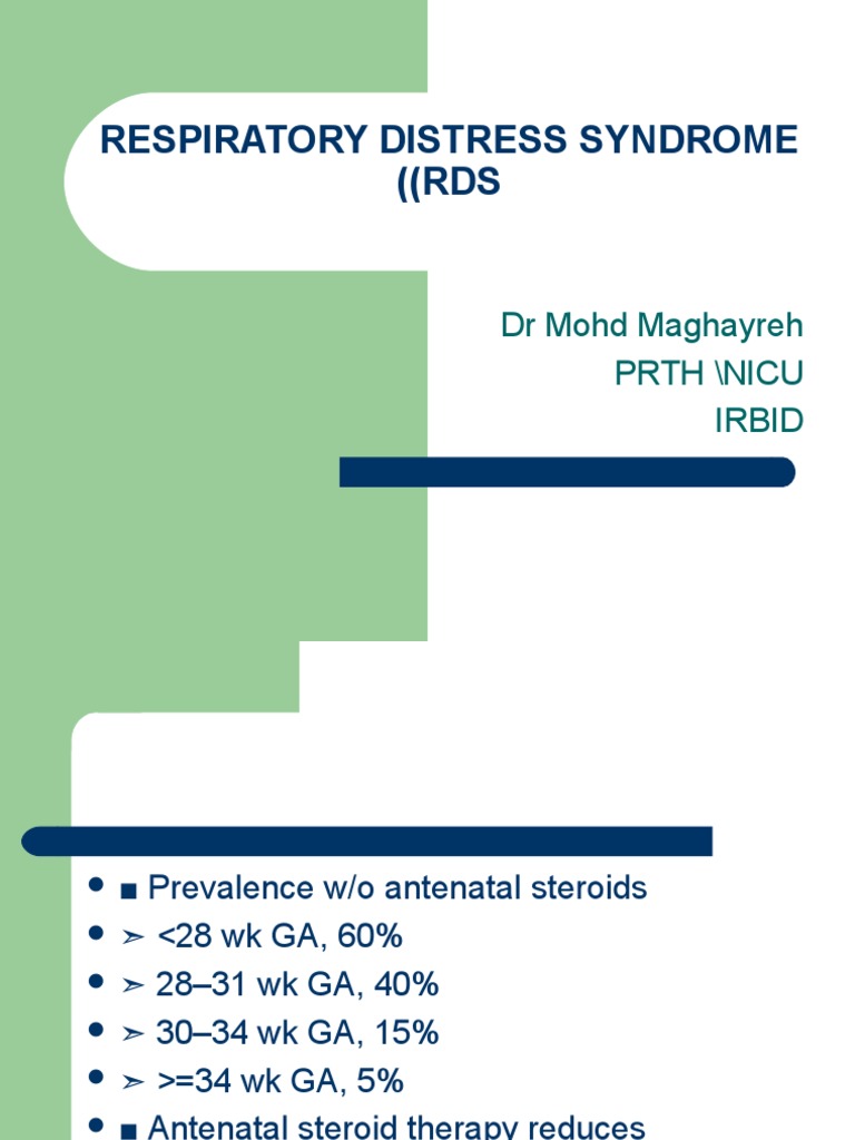 Respiratory Distress Syndrome (RDS) | PDF | Respiration | Diseases And ...