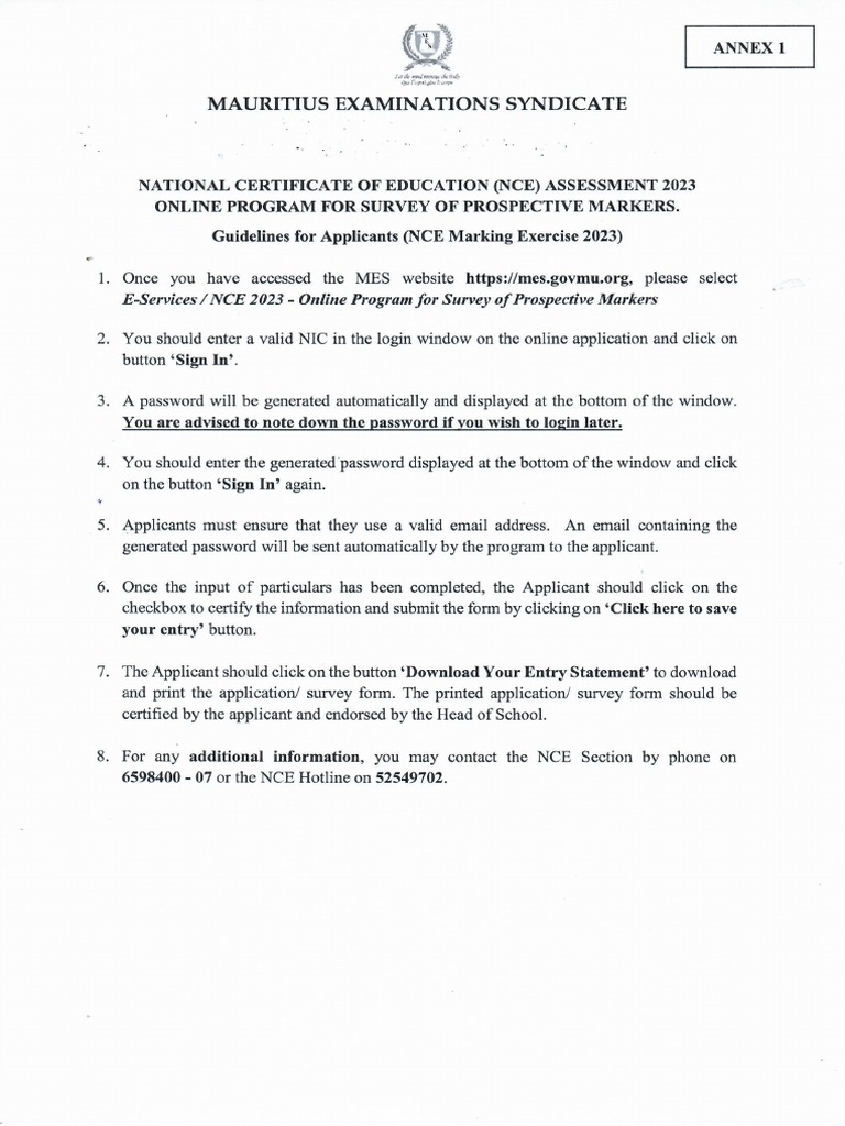 Annex 1 - Guidelines For Applicants | PDF