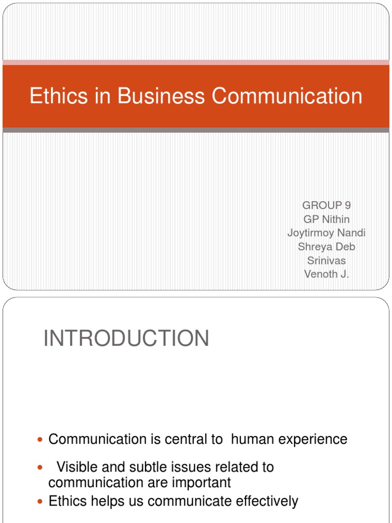 Ethics in Business Communication Overview | PDF | Internet | Advertising