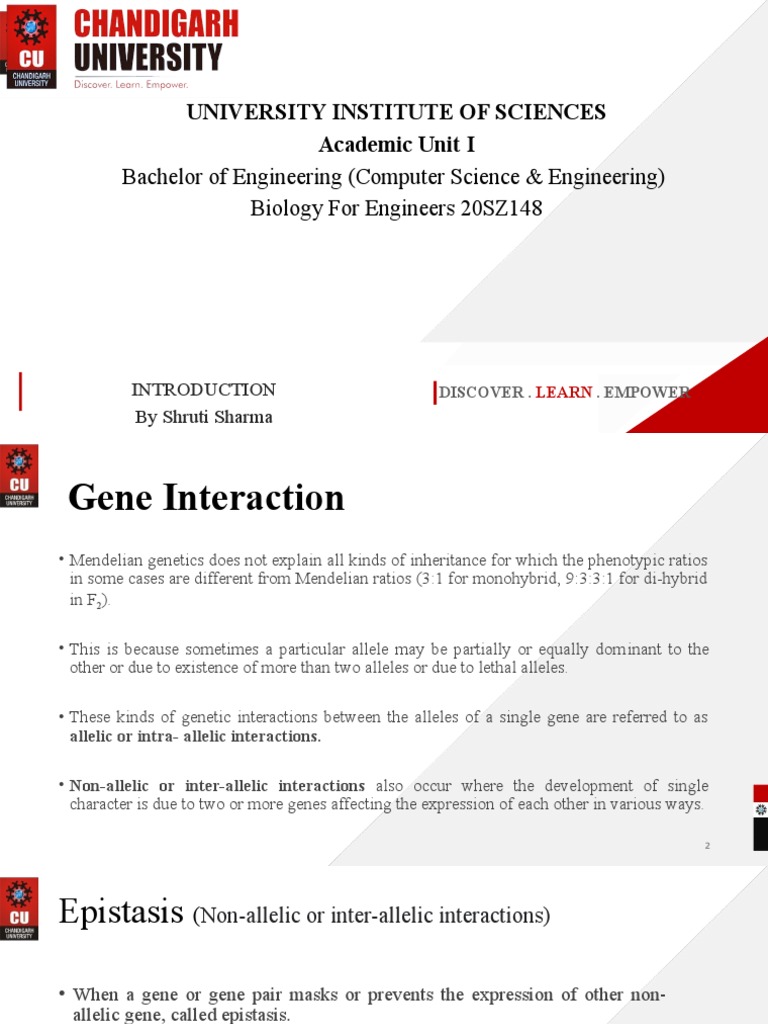 PPT 5 GENE INTERACTION | PDF | Dominance (Genetics) | Epistasis