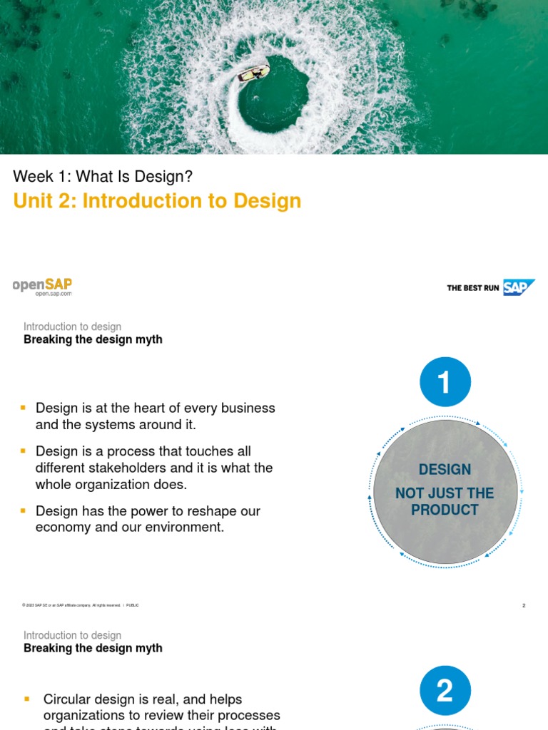 openSAP Ce2 Week 1 Unit 2 Introduction To Design Presentation | PDF ...